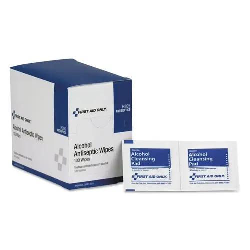 First Aid Only, Inc H305 Alcohol Wipe, Individually Wrapped, 100 per ...