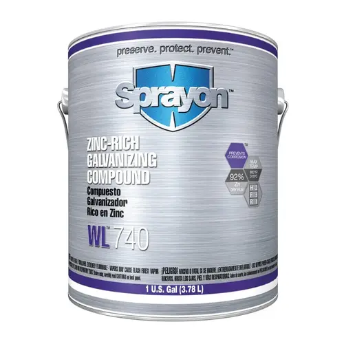 Sprayon SC0740010 Zinc-Rich Cold Galvanizing Compounds, 1 gal Can Gray ...