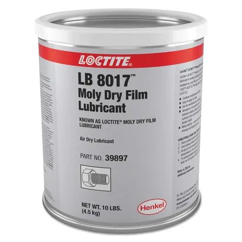 Loctite 233503 LB 8017 Moly Dry Film Lubricant, 10 lb Can Black; Grey ...