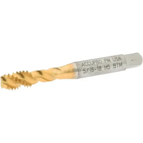 Accupro 40105-01T Spiral Flute Tap: 5/16-18 UNC, 3 Flutes, Modified ...