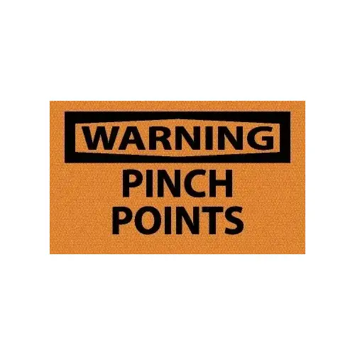 Accuform W149PB Accident Prevention Sign: Rectangle, "Warning, PINCH ...