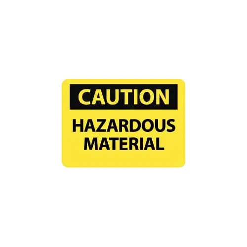 Accuform C676AB Sign: Rectangle, "Caution - Hazardous Material" Buy Now