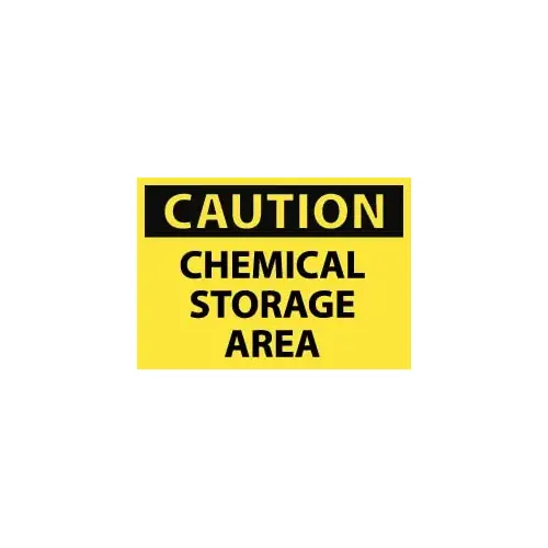 Accuform C126RB Chemical & Hazardous Material Sign: Rectangle, "Caution ...