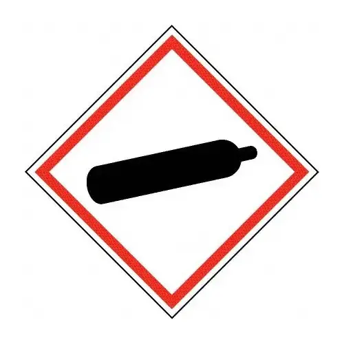 Accuform GHS2042ALV2 Hazardous Material Label: "Compressed Gas Hazard ...