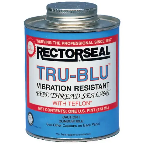 RectorSeal 31631 Tru-Blu Pipe Thread Sealant, 4 oz Brush Top Can, Blue Buy Now