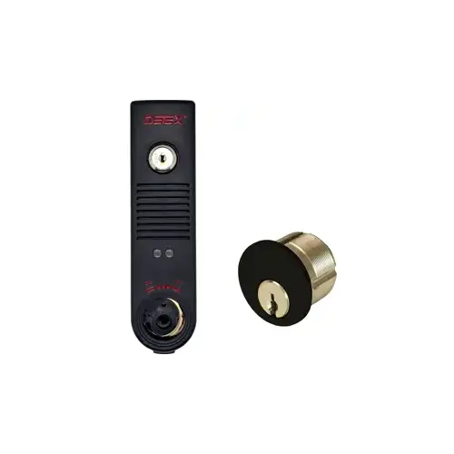 DETEX EAX-500BK W-CYL KIT - Black Surface Exit Alarm, Door or Wall ...