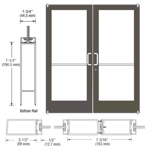 CRL-U.S. Aluminum HE42222 Bronze Black Anodized Custom Pair Series 400 ...