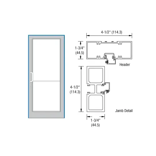 CRL-U.S. Aluminum FD11871 Custom KYNAR Paint 39-1/2" x 85-3/4" Series ...