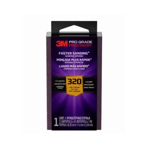 3M FSB320-PGP-1T Pro Grade Precision Sanding Sponge, Extra Fine 320 ...