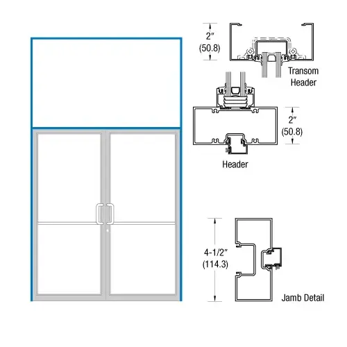 CRL-U.S. Aluminum FR9252272 Dark Bronze/Black Anodized Class 1 Transom ...