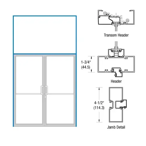 CRL-U.S. Aluminum FR62271 Custom KYNAR Paint Custom Sized Series 450 ...