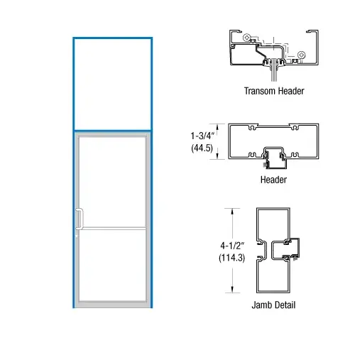 CRL-U.S. Aluminum FR61571 Custom Sized Custom Paint Series 450 Tubular ...