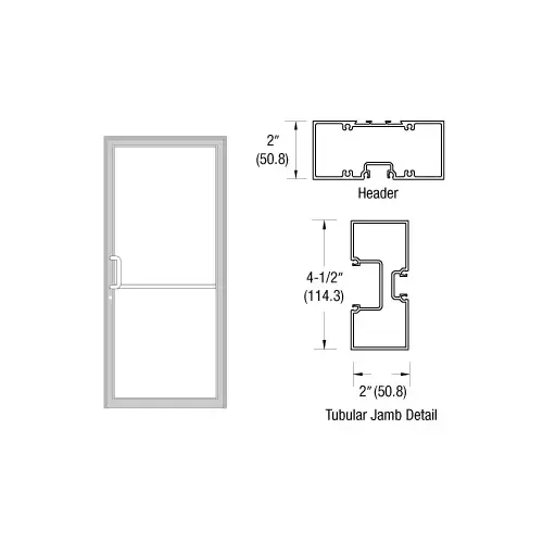 CRL-U.S. Aluminum FR71511 Custom Size Clear Anodized Class 1 Series 451 ...