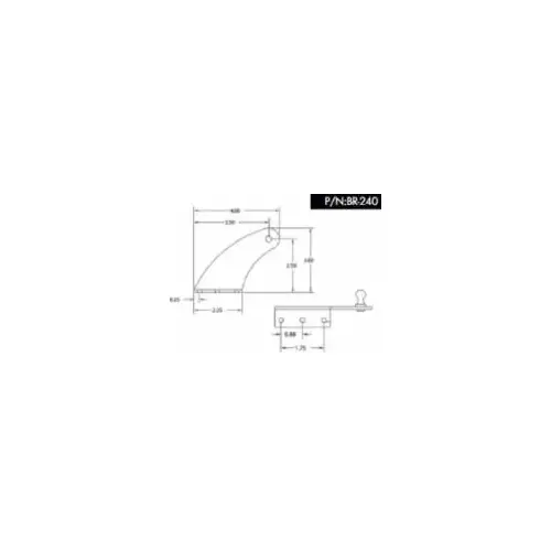 Ameritool BR-240 Bracket For Gas Springs Curved, 316 SS Buy Now