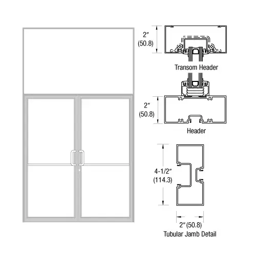 CRL-U.S. Aluminum FR92511 Custom Size Clear Anodized Class 1 Series 451 ...