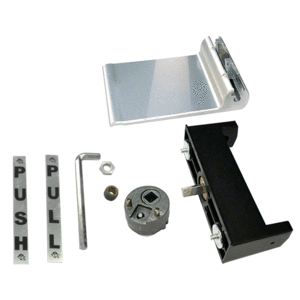 Adams Rite DH16111L Clear Anodized Push-Pull Paddle Handle - Push to Left