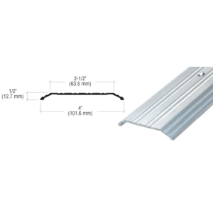 CRL TH014A72 Aluminum 4" x 1/2" Saddle Threshold - 73" Long