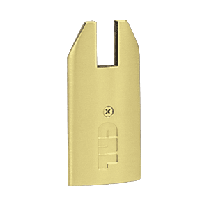 CRL ALUM-DREC4TPB-VCP-1 Polished Brass End Cap for 4" Tapered 1/2 ...