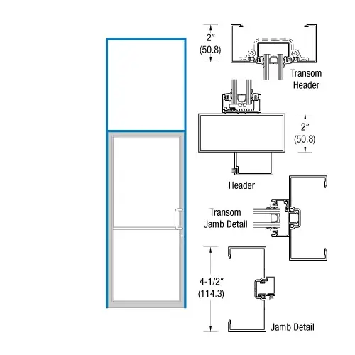 CRL-U.S. Aluminum 0B91111R360105 Clear Anodized Class 1 Open Back ...