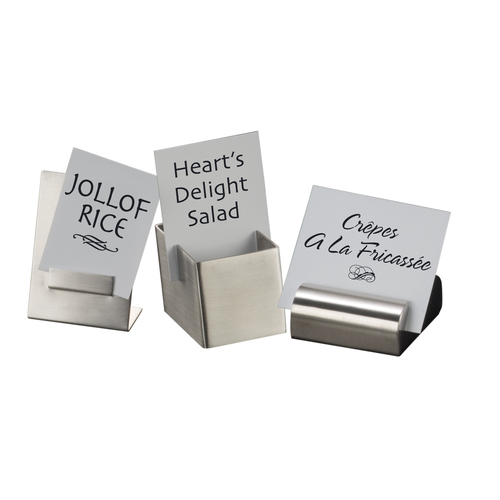AMERICAN METALCRAFT DXP1 NUMBER STAND MENU CARD HOLDER STAINLESS STEEL