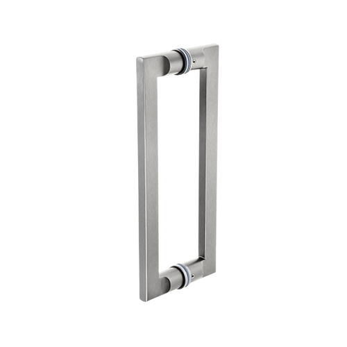 CRL TS12X12BS Brushed Stainless 12" Glass Mounted Tapered Back-to-Back ...