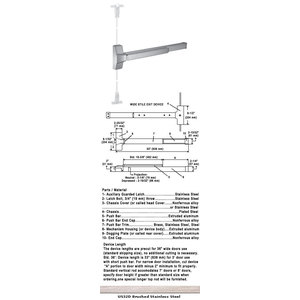 International Door Closers 8550F/8750F-US32D-36 Grade 1 Fire Rated CVR ...