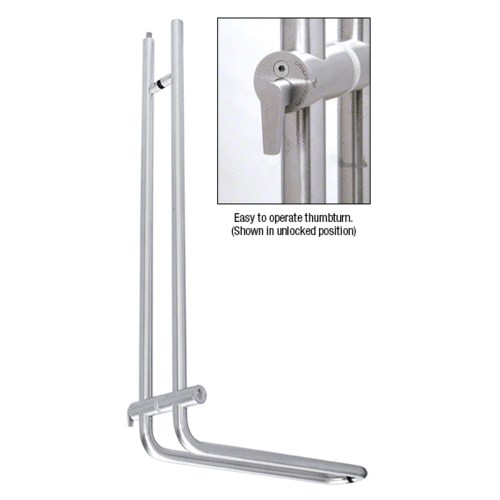 CRL LLPA100CRPS Polished Stainless 48" Right Hand Upward Latching L ...