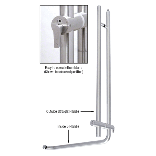 CRL LLPA100KLPS Polished Stainless 48" Left Hand Upward Latching L ...