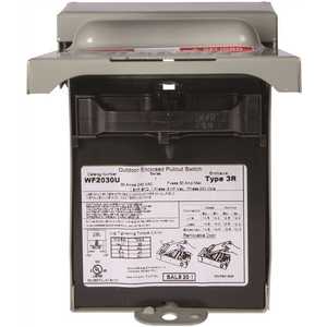 Siemens WF2030U 30 Amp Fusible AC Disconnect in a Steel Enclosure