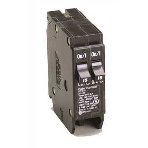 Eaton BR1515 BR 2-15 Amp Single Pole Tandem Non-CTL Circuit Breaker