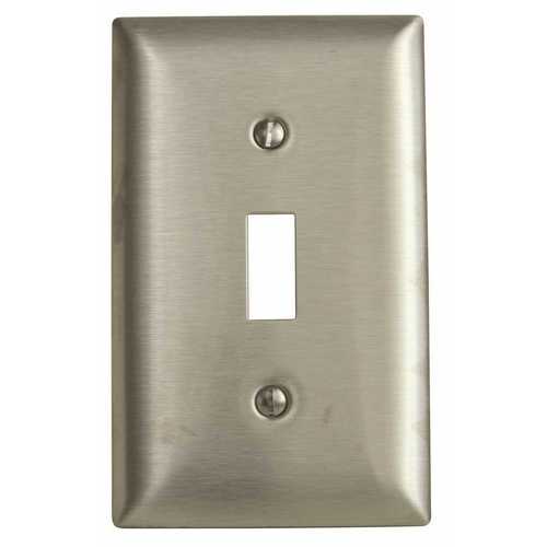 HUBBELL WIRING SS1 1-Gang Switch Wall Plate, Stainless Steel