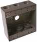 BELL 5348-0B 2-Gang Weatherproof Gray Box with Seven 3/4 in. Threaded ...