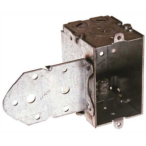 HUBBELL WIRING 529 SWITCH BOX B BRACKET GANGABLE 2-1/2 IN. DEEP Gray