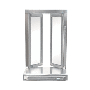 CRL SCBFW1A Satin Anodized Self-Closing Flush Mount Bi-Fold Service Window