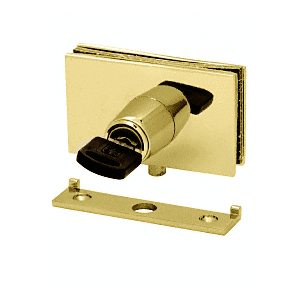 CRL EH100 Brass Square Plunger Lock with Strike - Randomly Keyed