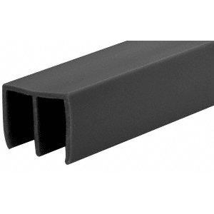 CRL D712BL Black Upper Plastic Track for 1/4" Sliding Panels