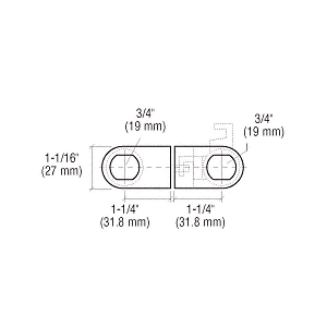 CRL LK26 Chrome Lock for Double Swinging Glass Door