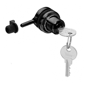 CRL 0910BCKA Black Chrome Keyed Alike Thru-Glass Plunger Lock