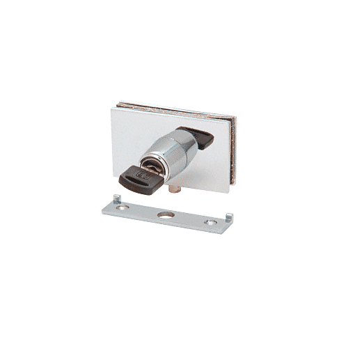 CRL EH102KA Chrome Square Plunger Lock with Strike - Keyed Alike