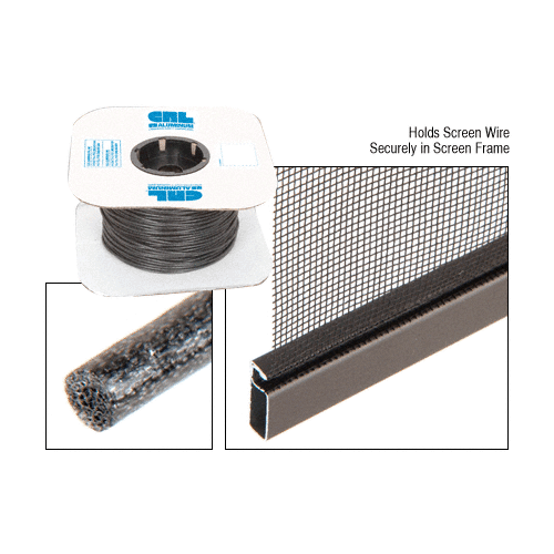 CRL BFSS160 Black .160" Foam Core Screen Spline 3000'/SPOOL