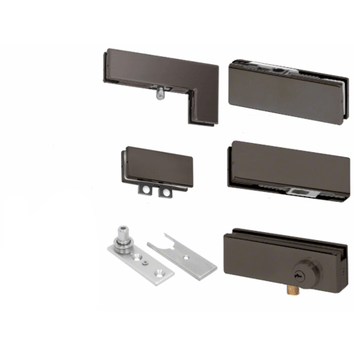 CRL PHA8LDU Black Bronze Anodized North American Patch Door Kit for ...