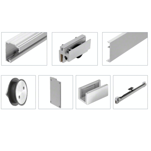 CRL CRL28510G 285 Series Satin Anodized Glass Mount Single Slider Kit ...