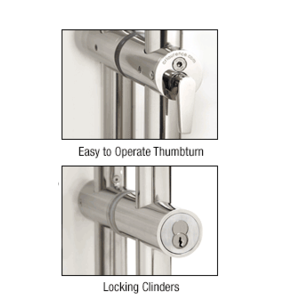 CRL LLPA72PS Polished Stainless 72" Locking Ladder Pull