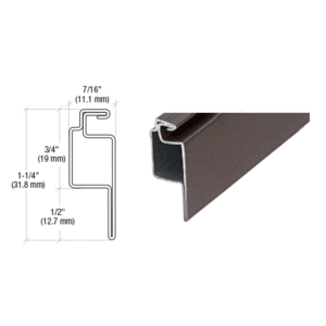 CRL WSFL1PBRZ Bronze 1/2" Roll Formed Aluminum Lip Screen Frame - 144 ...