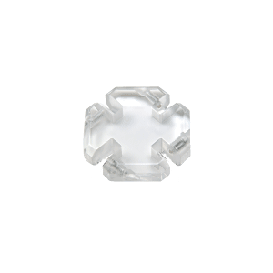 CRL HGC412 Clear Acrylic 4-Way Heavy Glass Connector for 1/2" Glass