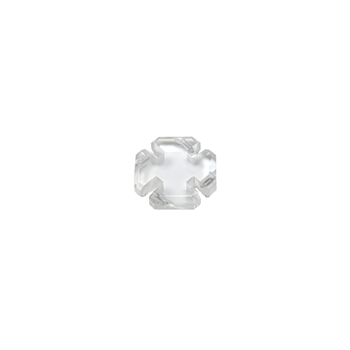 CRL HGC412 Clear Acrylic 4-Way Heavy Glass Connector for 1/2" Glass