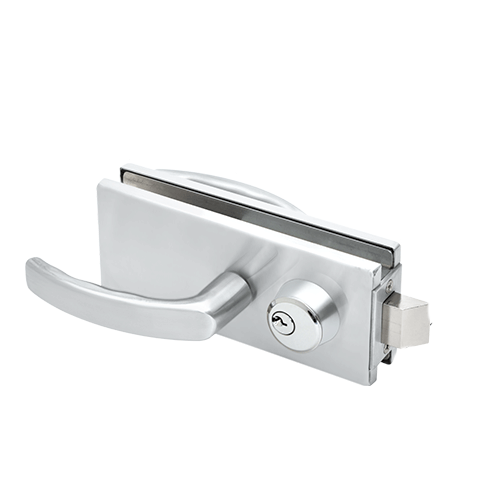 CRL AMR900A Clear Anodized Glass Mounted Latch with Lock, Thumbturn ...