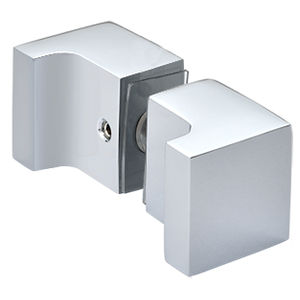 CRL SDKSQ2SC Satin Chrome Back-to-Back Square Finger Pull Knob