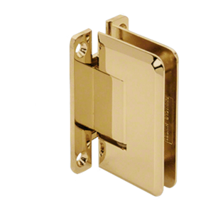 CRL P1N037BR Polished Brass Pinnacle 037 Series Wall Mount Full Back ...