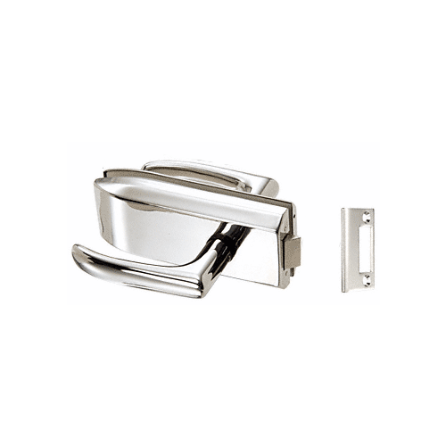 CRL PTH312PS Polished Stainless Glass Mounted Passage Latch